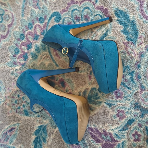 Bakers | Shoes | Bakers 75 Platform Heels Bright Blue | Poshmark